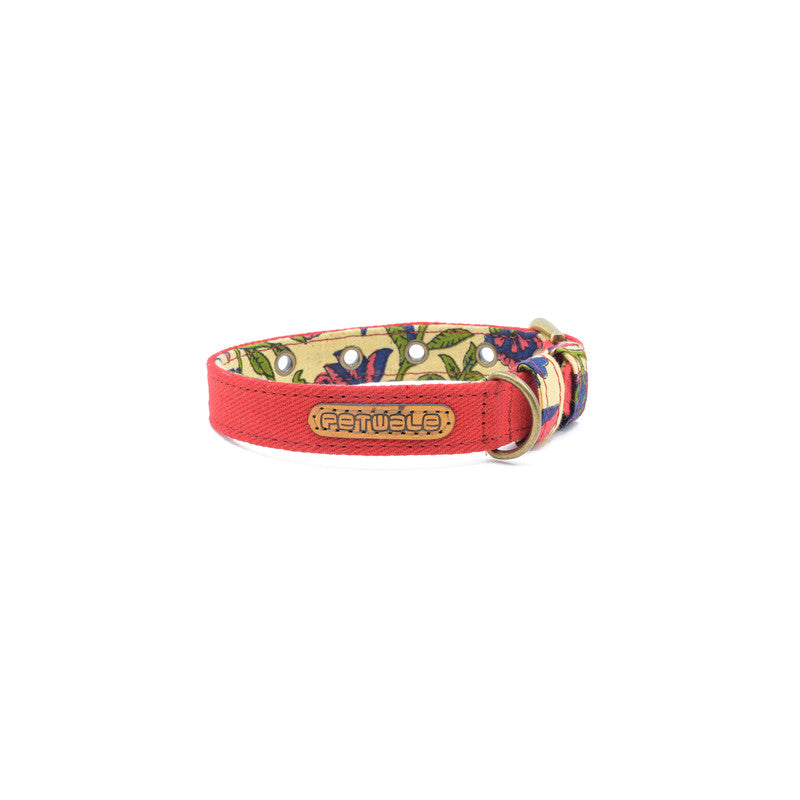 Red Fabric Belt Collar – PetWale